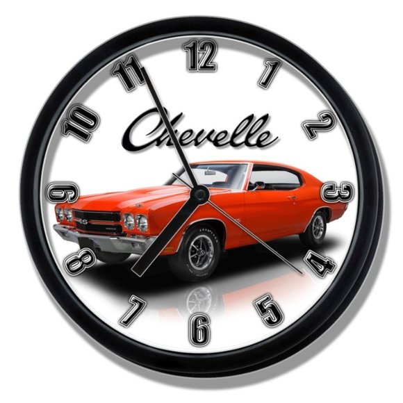 Clock | Wall Decor | Chevrolet Chevelle 97 Red Clock New | Poshmark
